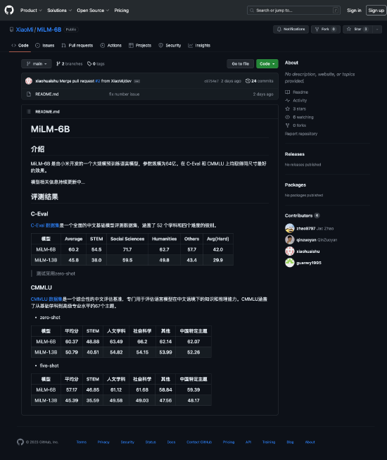 小米大模型首曝光：參數規模為64億 在CMMLU中文向大模型排名第1 - 新浪香港