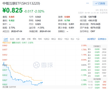 資金逆勢加倉中概互聯ETF（513220），機構：科技屬性並未在估值中體現！ - 新浪香港