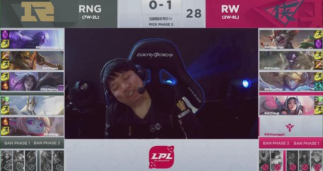 RNG微表情：亮压缩的Uzi很开心，小虎满脸凝重，AJ先笑后哭