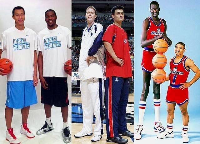 CBA与NBA球员差距有多大：看看NBA和CBA球员身高，看完就懂了