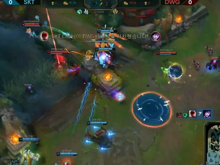 SKT碾压DWG，德莱文暴躁虐泉，不带闪现的阿卡丽尝到了苦果|螳螂|阿卡丽|战队_新浪新闻