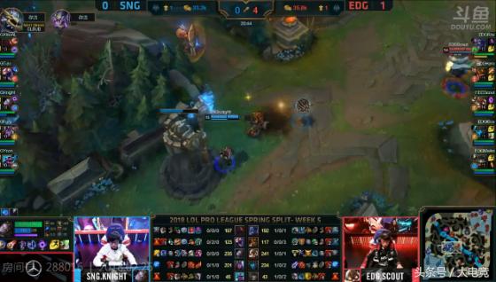 LOL-LPL:iboy大嘴火力全开超神表现，EDG 2比0艰难拿下SNG!!