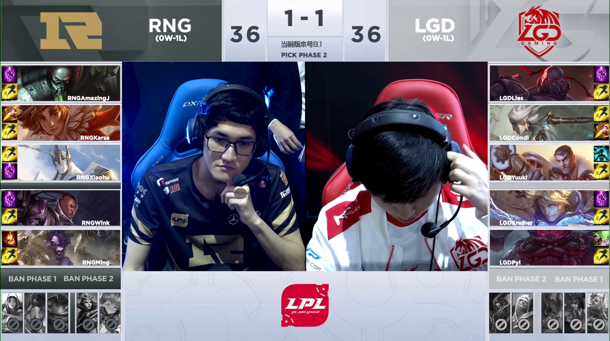 RNG让一追二获首胜，卡萨小虎笑出声，Uzi直播看比赛夸奖史森明|牛头|比赛|奥恩_新浪新闻