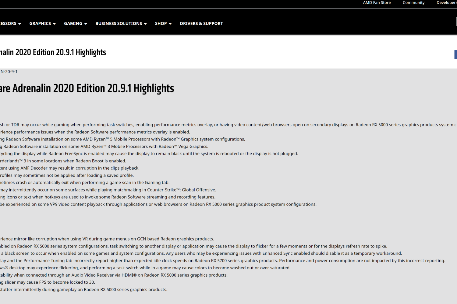 解决RX5000系列显卡黑屏问题？AMD 20.9.1实测|AMD|超频|显示器_新浪新闻