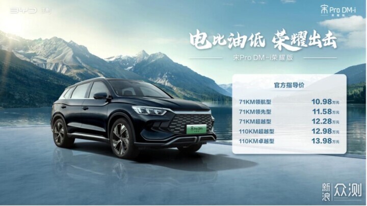 宋Pro DM-i榮耀版10.98萬元，SUV也捲起來了 - 新浪香港