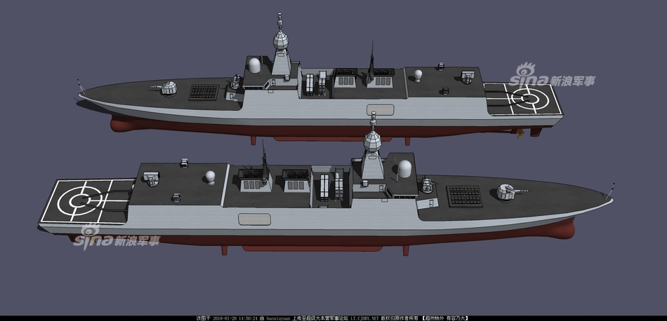 中国軍の054B護衛艦のCG画像が公開 055型そっくり_中国網_日本語