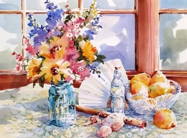 装满阳光的水彩，来自美国的艺术家Bridget Austin 转|水彩|艺术家|阳光_新浪新闻