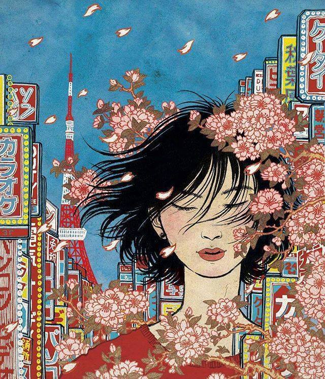 日本艺术家Yuko Shimizu 清水裕子色彩与脑洞的碰撞还融合了浮世绘的|清水裕子|浮世绘|日本艺术家_新浪新闻