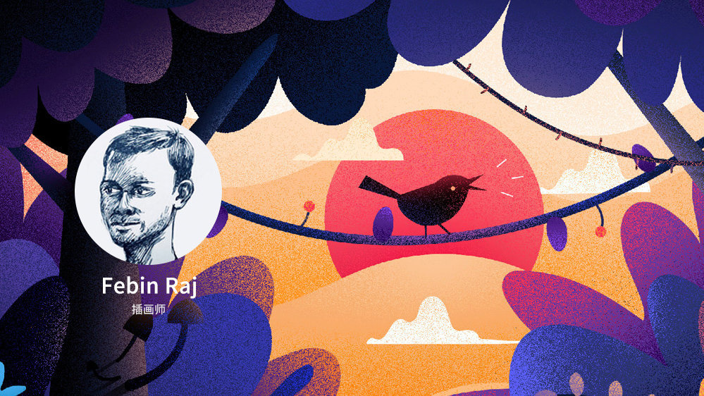 优设专访！追波上超会配色的插画师 Febin Raj有哪些独家设计秘诀？|大自然|插画|插画师_新浪新闻
