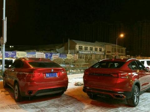 吉利FY11与宝马X6停在一起，都是红色，吉利FY11反而更霸气-新浪汽车