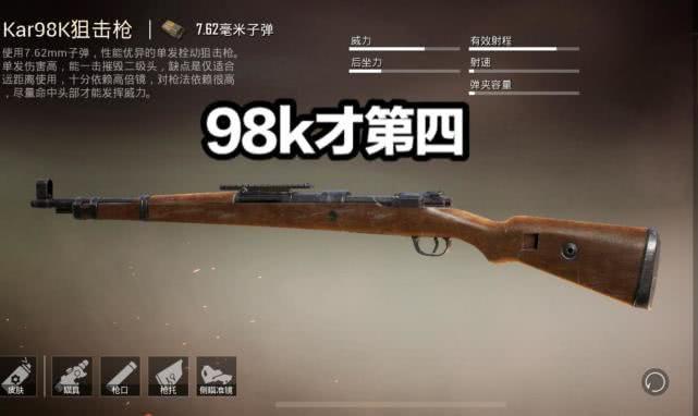 “吃鸡”官方公布狙击枪伤害排行，98K仅排第四，第一实至名归