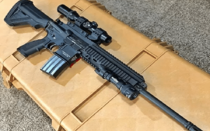 德国HK417突击步枪，采用半透明弹匣，装备多国特种部队|弹匣|特种部队|突击步枪_新浪新闻