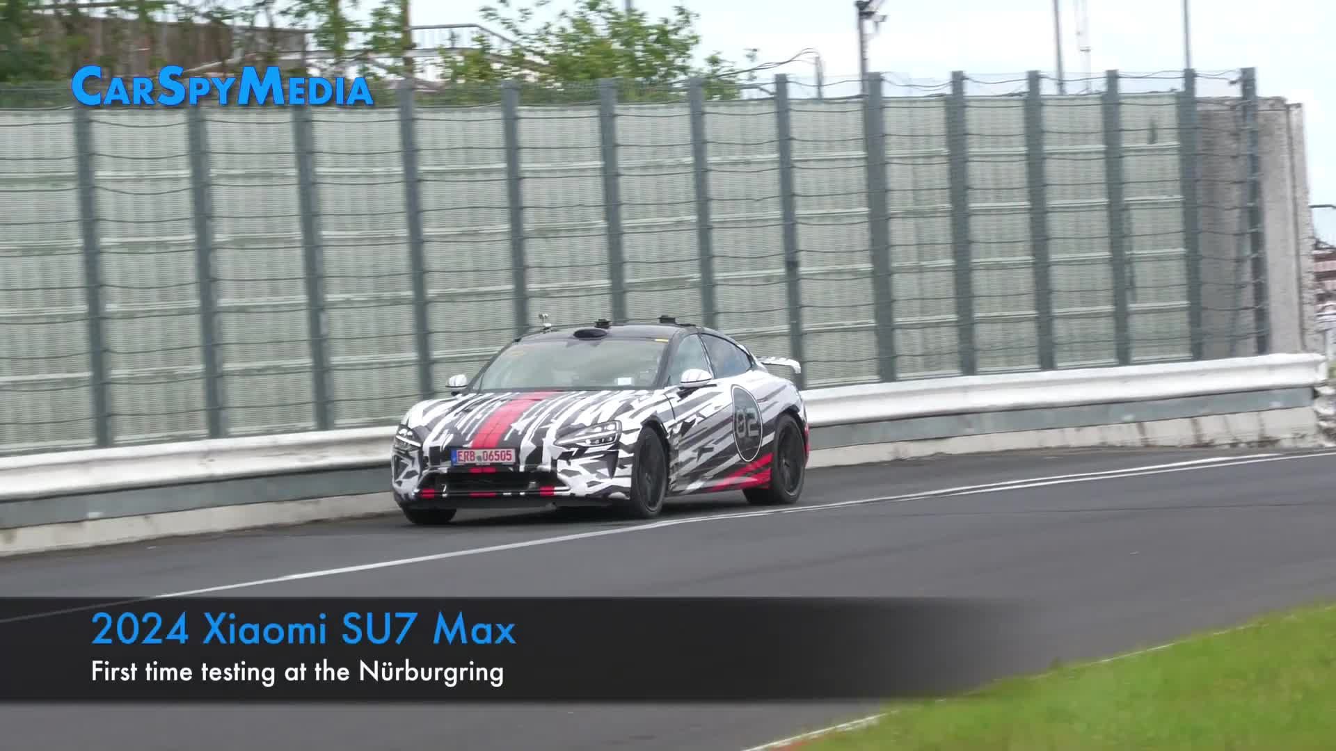 小米SU7 Max原型车北环测试|汽车资讯|汽车视频|纽博格林_新浪新闻