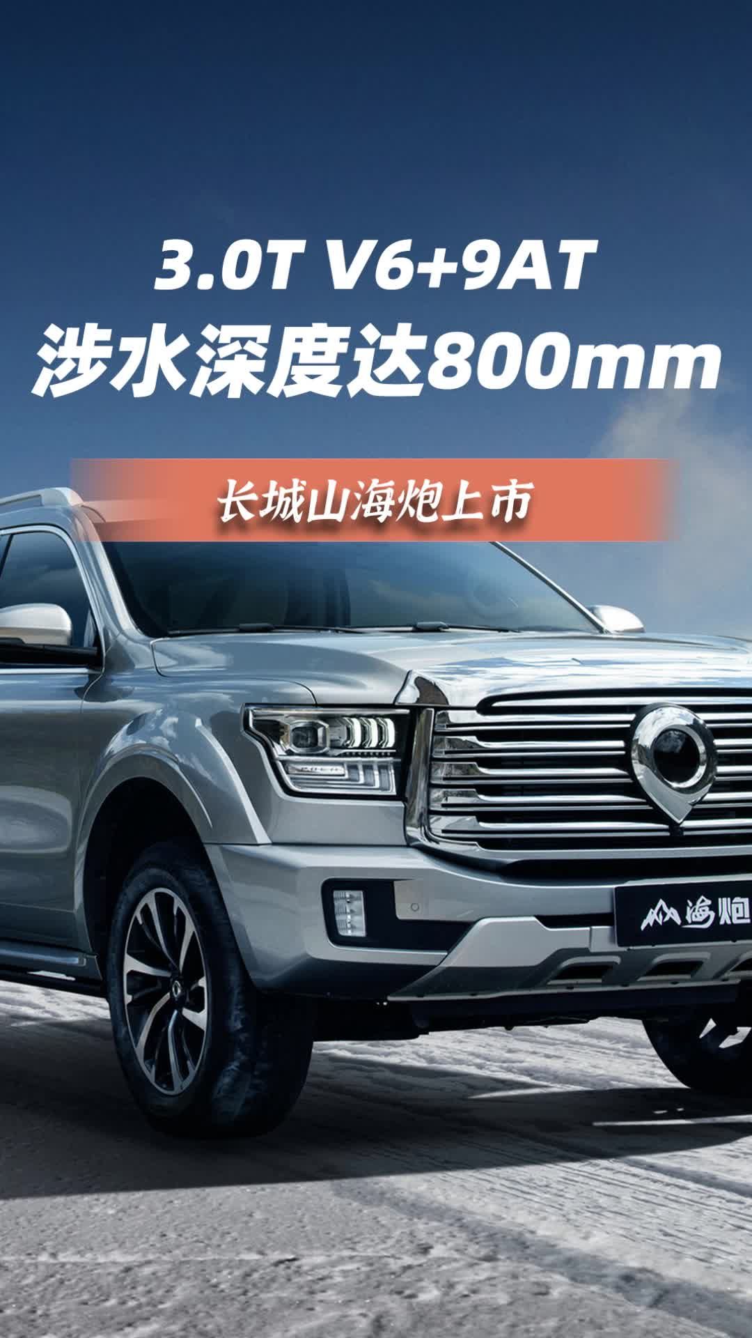 搭3.0T V6+9AT，涉水深度达800mm，长城山海炮上市|新车计划|汽车视频|9AT变速器_新浪新闻