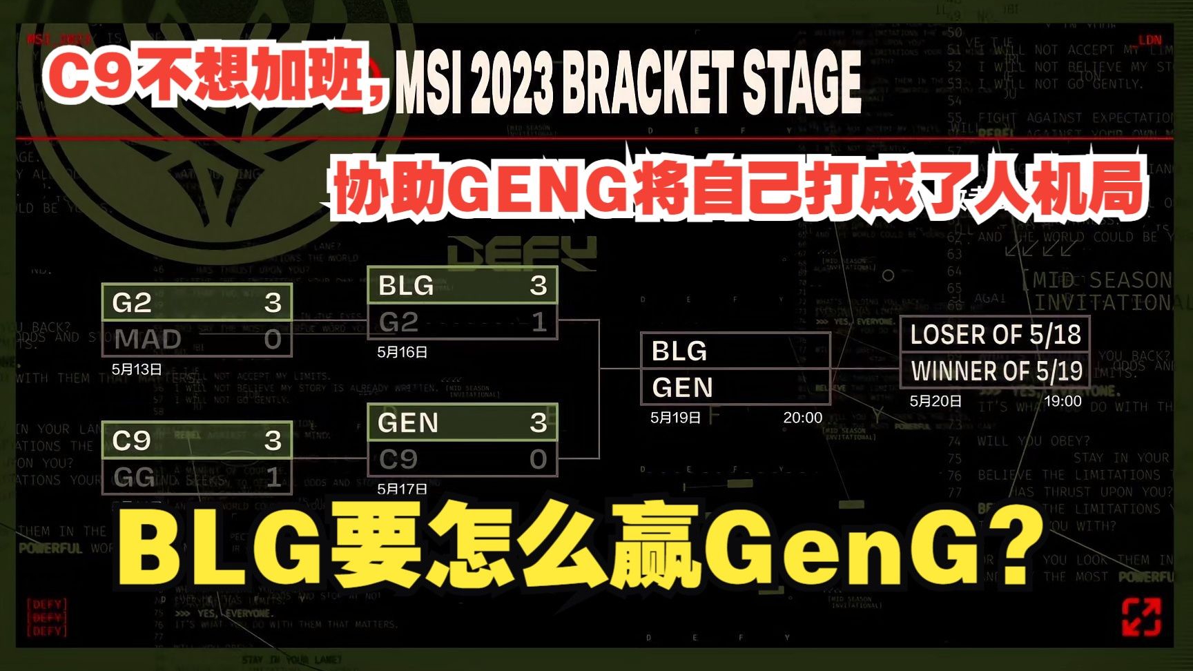 C9不想加班，协助GENG将自己打成了人机局！提问：BLG怎么办？|英雄联盟|电竞|BLG_新浪新闻