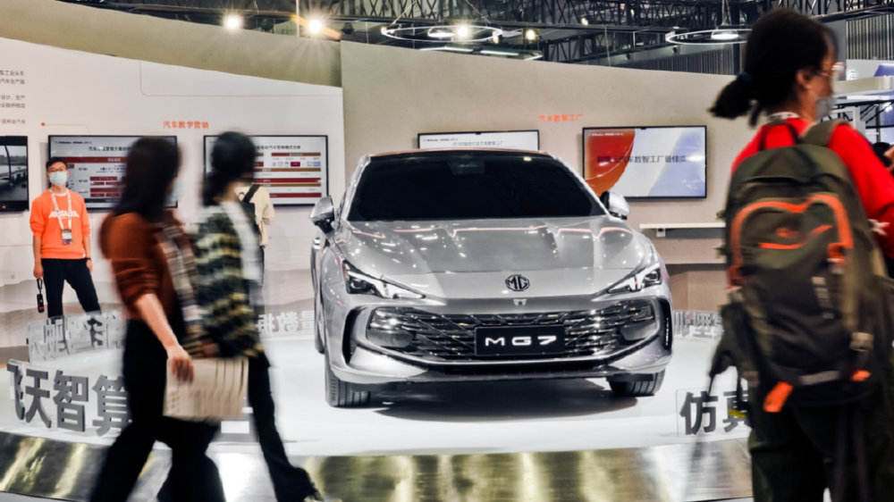性能出众 X-mode竞速模式加持 MG7亮相2022云栖大会-新浪汽车