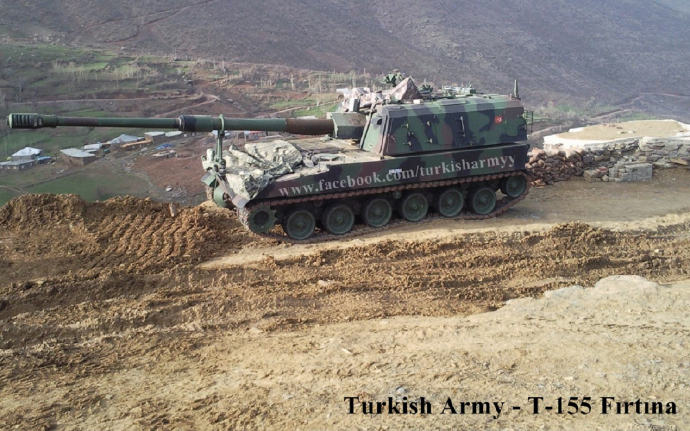 奥斯曼帝国T-155“佛提纳”（Firtina）155毫米自行榴弹炮|自行榴弹炮|奥斯曼帝国|围脖_新浪新闻