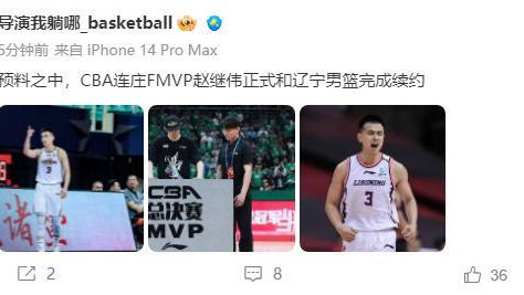 辽篮完成签约！两届总决赛FMVP顶薪留队，帮助杨鸣冲击三连冠|CBA|赵继伟|辽宁男篮_新浪新闻