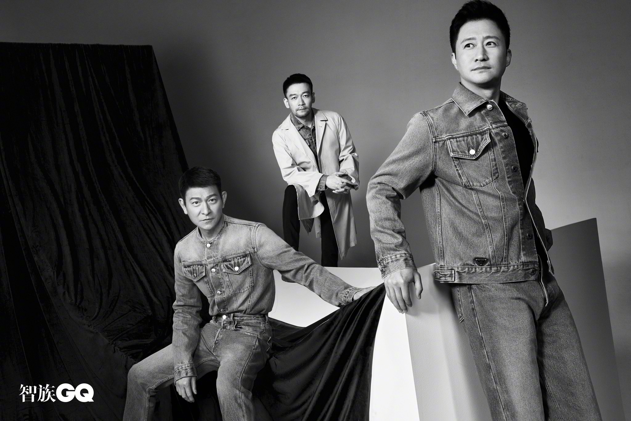 郭帆、刘德华、吴京，《智族GQ》1月刊写真，吴京还在采访中透露