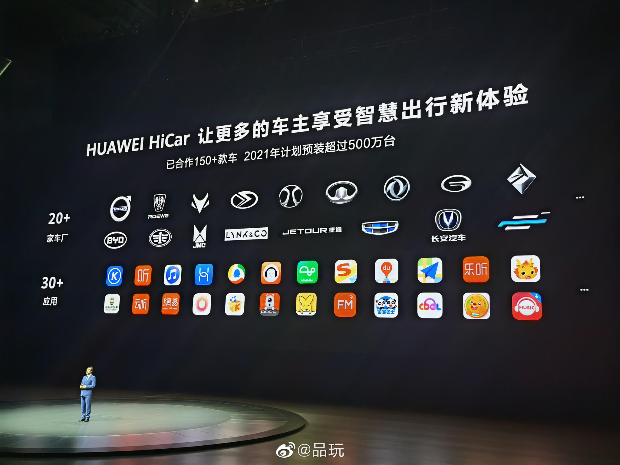 华为HiCar目前已经与150多款车合作，预计2021年预装超过500万台车。|华为|合作_新浪新闻