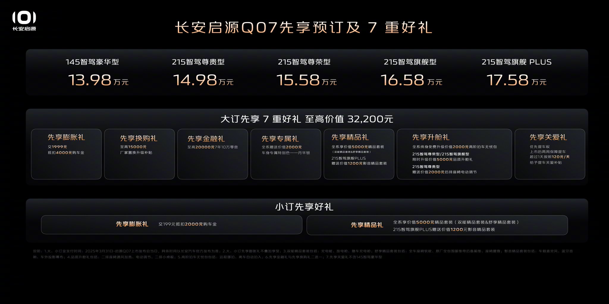 长安启源Q07开启预售，预售价13.98万元-17.58万元-新浪汽车