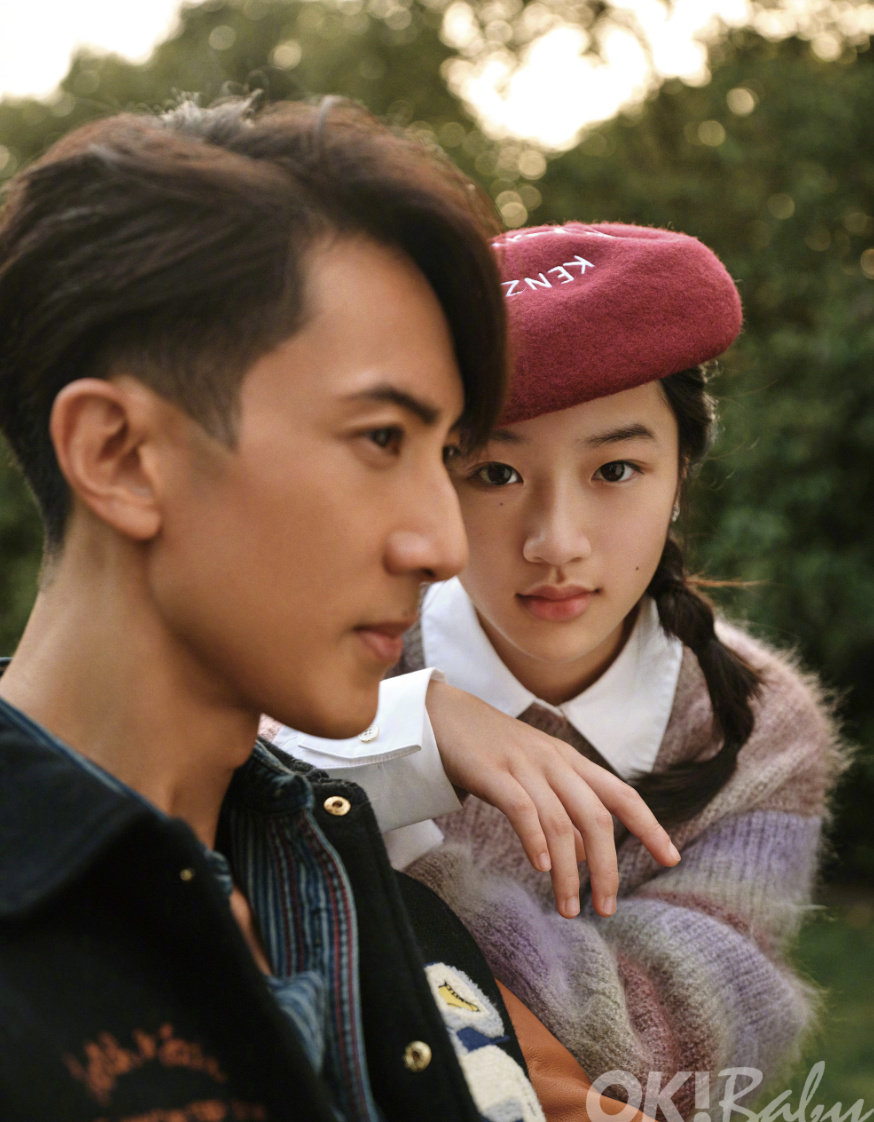 吴尊带儿女拍杂志封面，12岁NeiNei身高直追爸爸，父女同框像兄妹|吴尊|父女|封面_新浪新闻