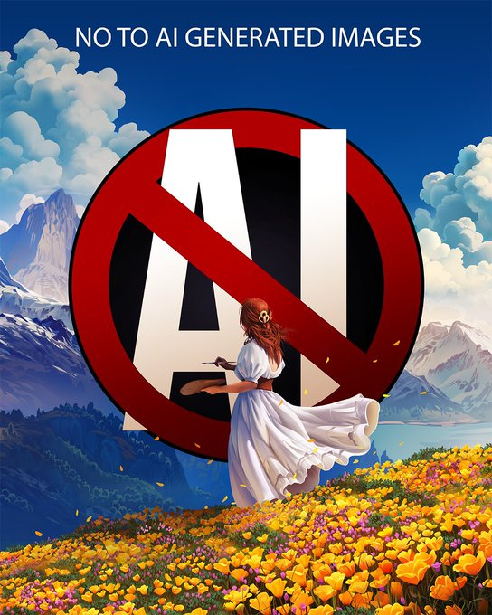 在国外最大艺术平台上，画师们掀起了一场反AI的赛博游行