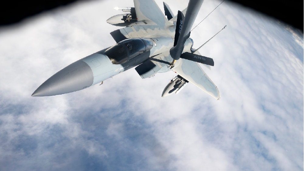 第44战斗机中队F-15C“鹰”空中加油|空中加油|中队|战斗机_新浪新闻