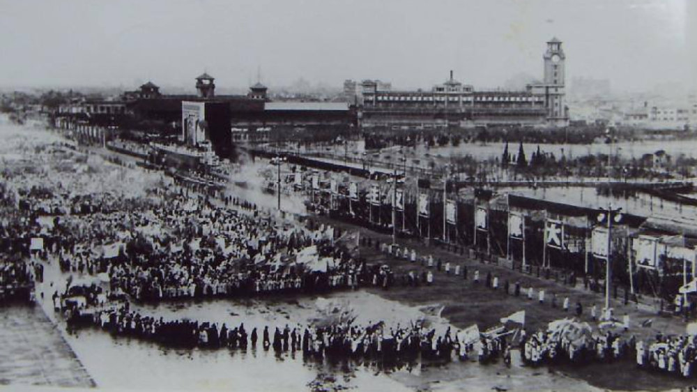 老照片：1956年举国欢庆，北京数万人民欢庆三大改造胜利完成|民国|石舫|举国_新浪新闻