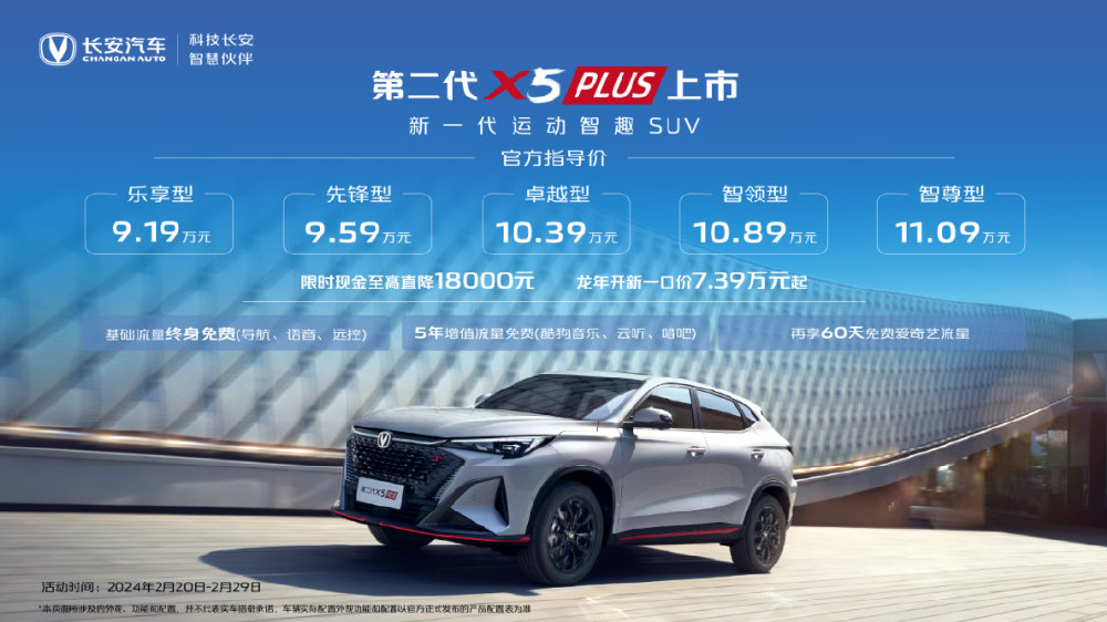 紧跟价格战！第二代长安X5PLUS ＆ X7PLUS上市一口价只要7.39万起-新浪汽车