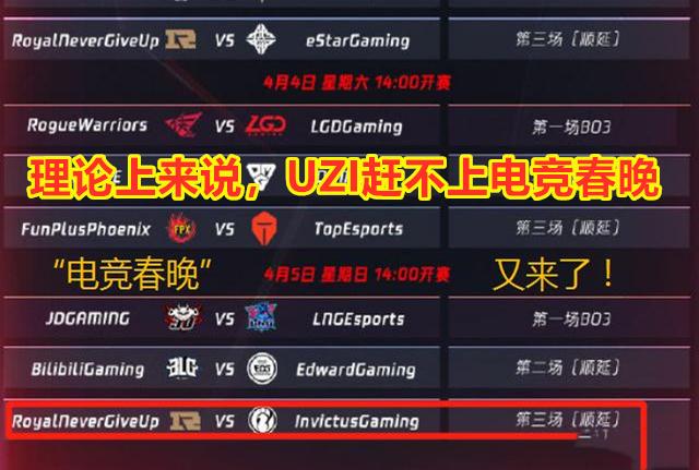 英雄联盟：UZI已经回到RNG基地，他赶得上RNG与IG的电竞春晚吗