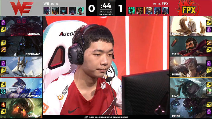 LPL：小天2次抢龙Doinb三万五伤害，FPX首局险胜WE