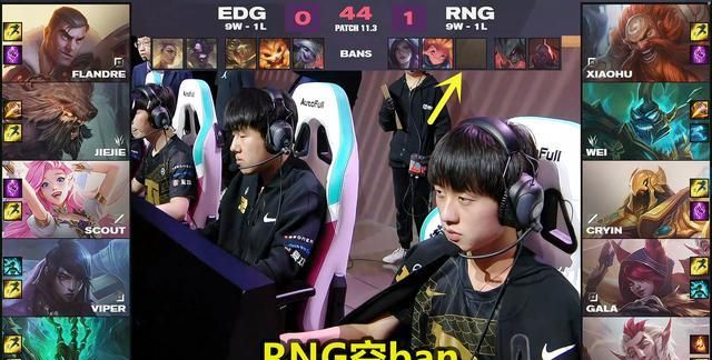 RNG空ban不敌EDG,JieJie压Wei四级,乌迪尔承伤高达46%