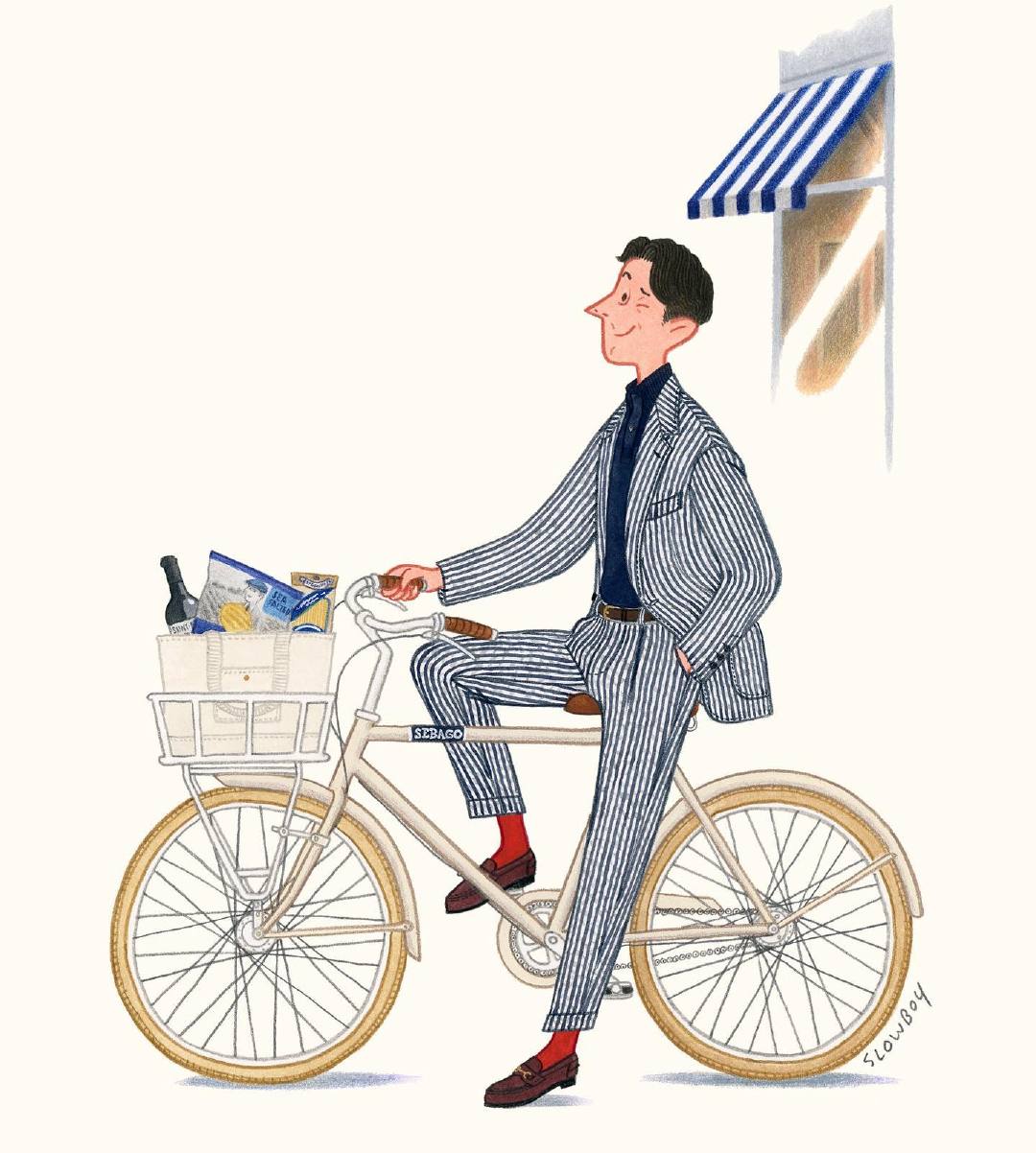 来自 Fei Wang 的 Mr Slowboy 穿搭插画 mr.slowboy / INS|插画_新浪新闻