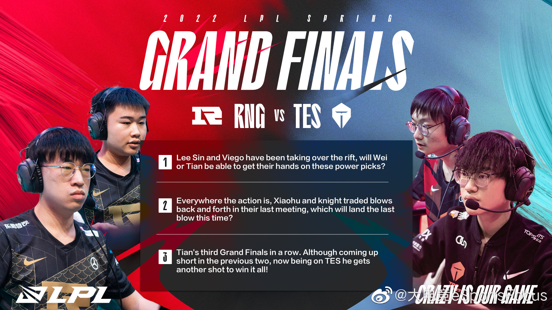 LPL官推：2022LPL春决 三大看点