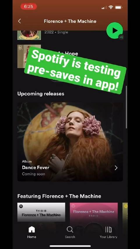 Spotify终于也要推出预保存（Pre-Save）功能了……|新专辑_新浪新闻