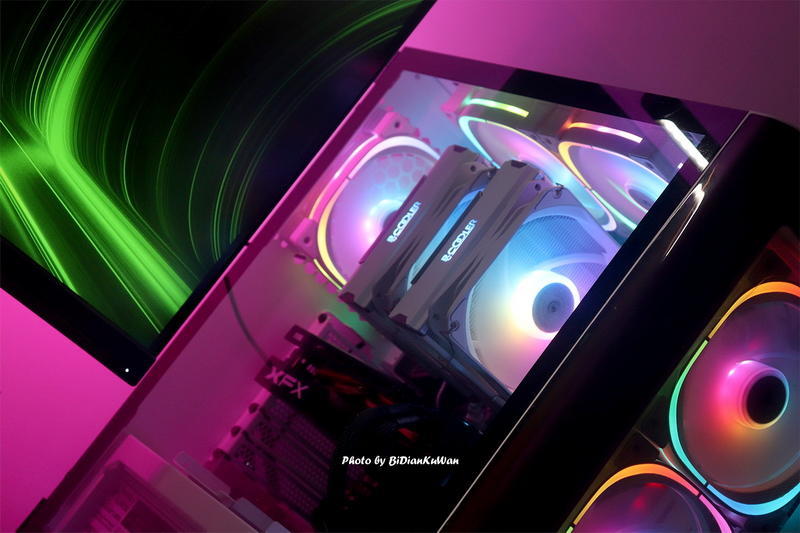 双塔双扇，强劲又养眼：超频三东海双子星S9 EX ARGB风冷散热器