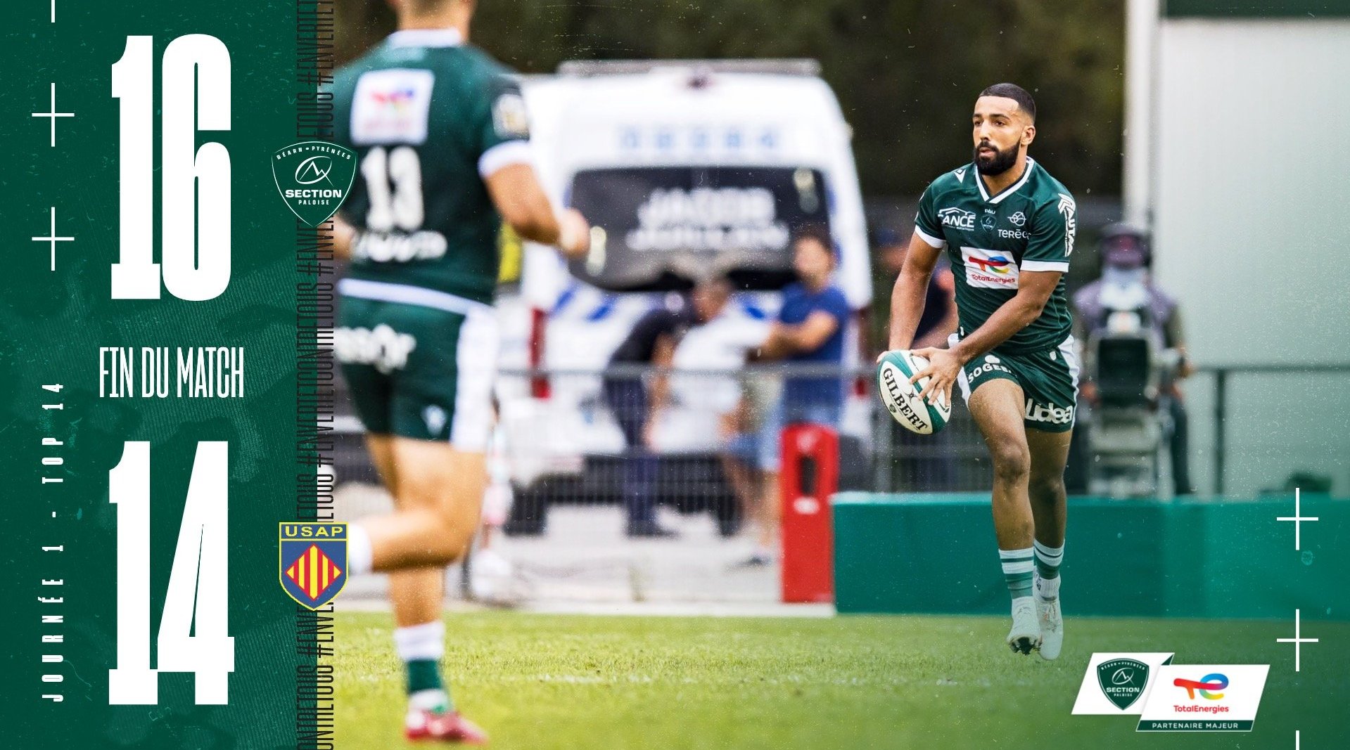 2022-23法国Top14联赛R1 波城险胜佩皮尼昂(红)……|波城|法国|橄榄球_新浪新闻