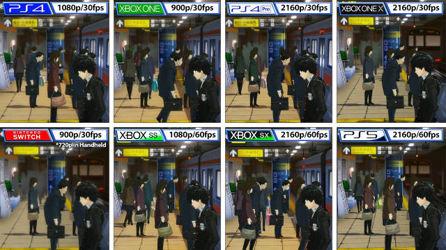 《女神异闻录5R》8平台画面效果对比|女神异闻录5R|PS4|Xbox One_新浪新闻