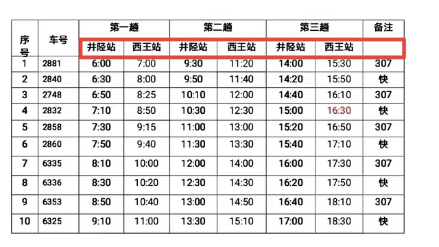 井陉这里通车，公交、快客、313、304、203最新时间表...