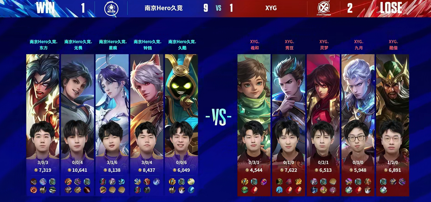 2023KPL春季赛 常规赛 南京Hero久竞 1:2 XYG