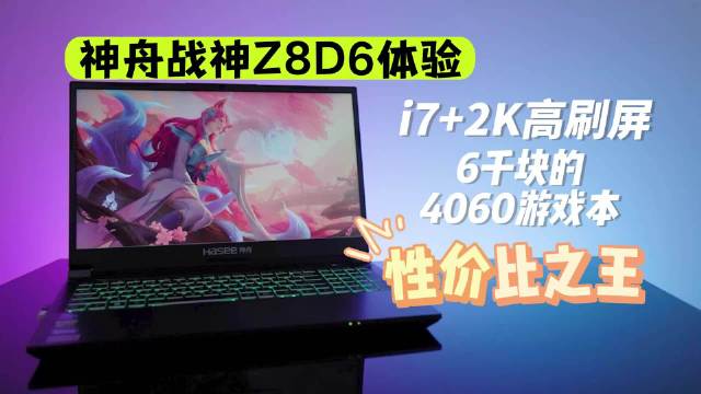 不到6千的4060游戏本！性价比之王，神舟战神Z8D6真实体验如何？|游戏本_新浪新闻