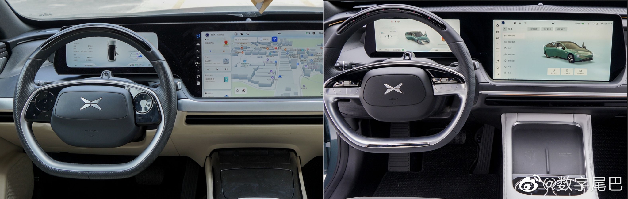 小鹏 P7 与小鹏全新 P7i 外观对比图，各位对这些升级还满意吗？