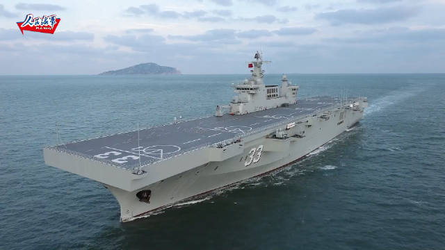 亮舰：两栖攻击舰安徽舰，我国第三艘075型|075|安徽省|两栖攻击舰_新浪新闻