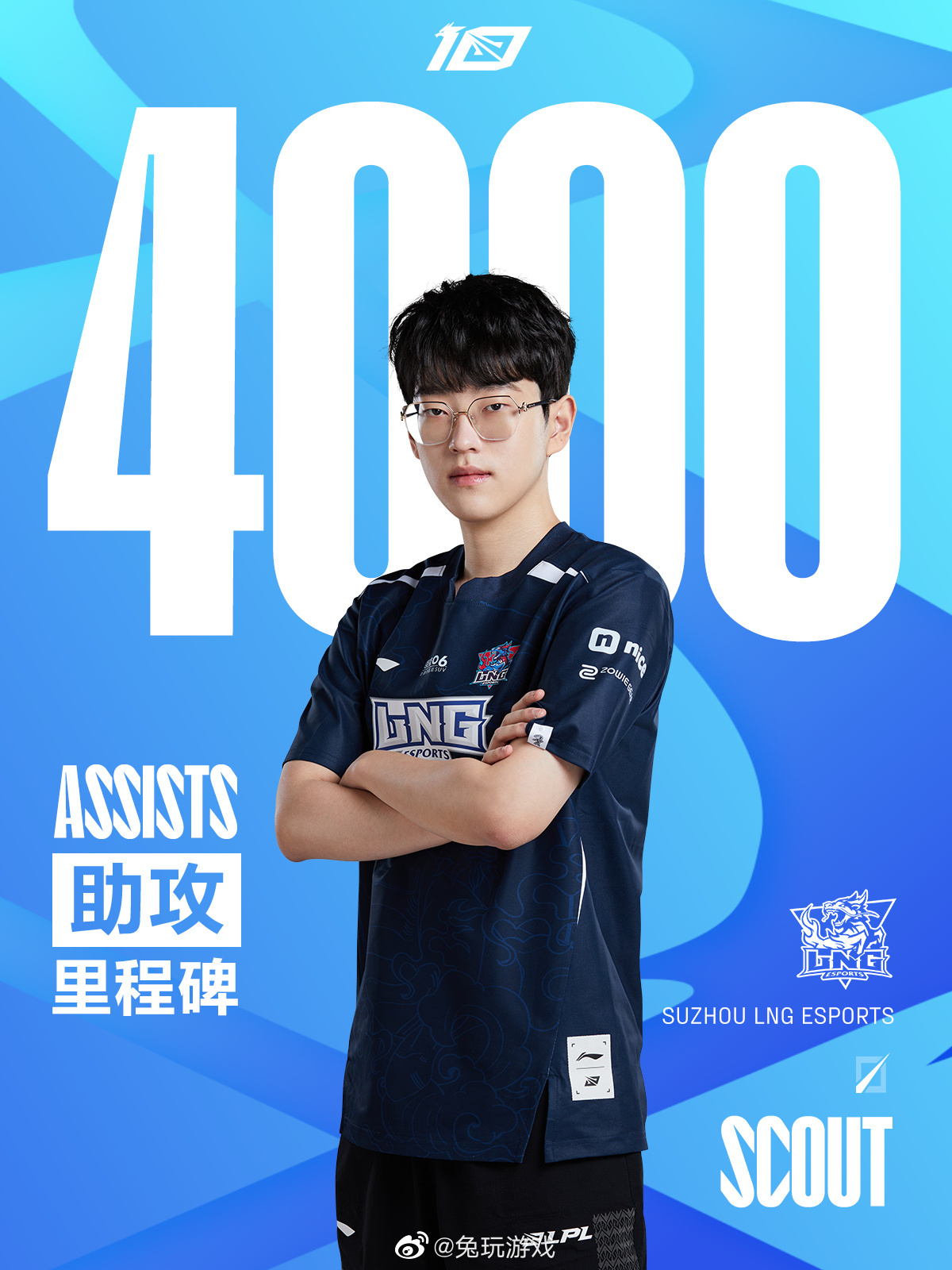 今日里程碑：Scout达成LPL 4000助攻成就