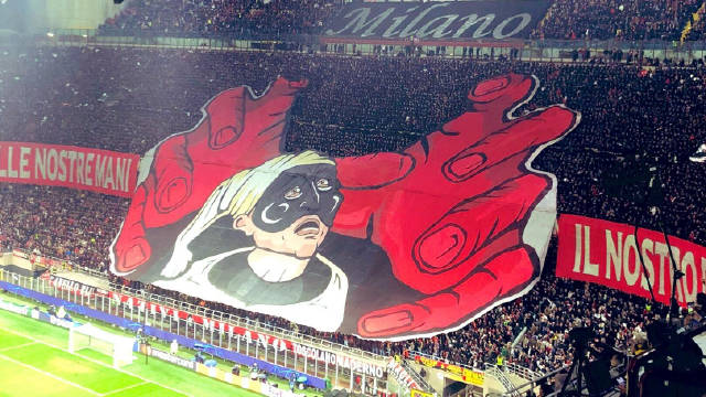 AC米兰主场震撼TIFO|AC米兰|TIFO|那不勒斯_新浪新闻