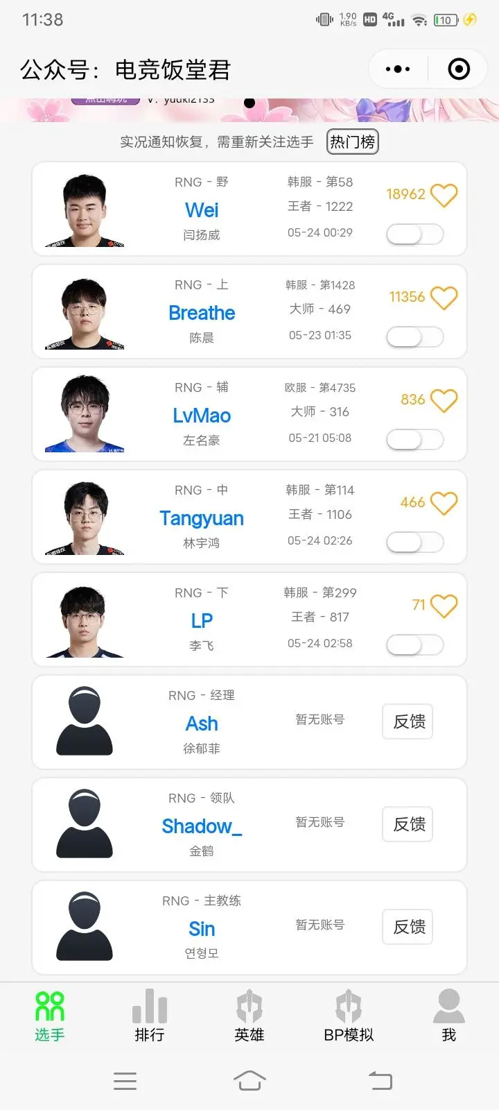 Lvmao去RNG了？|Lvmao|rng_新浪新闻