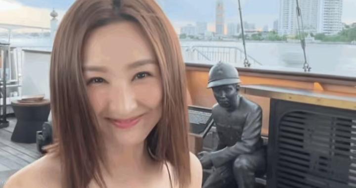 甜美！36岁TVB女星晒男友视角照疑脱单，一身低胸长裙秀丰满上围|高海宁|低胸|TVB_新浪新闻