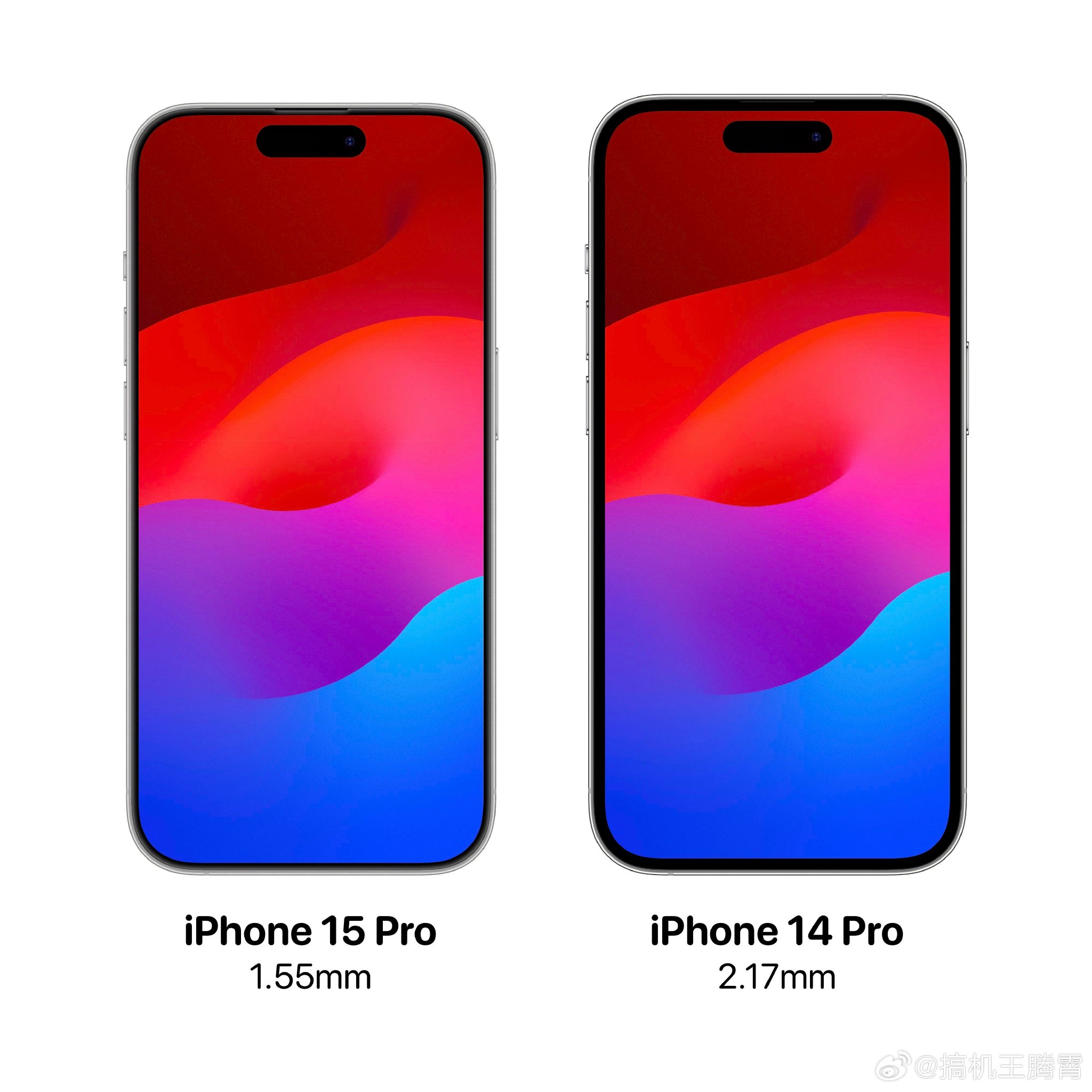iPhone14 Pro、iPhone15、iPhone15 Pro正面对比……|iPhone14|iPhone_新浪新闻