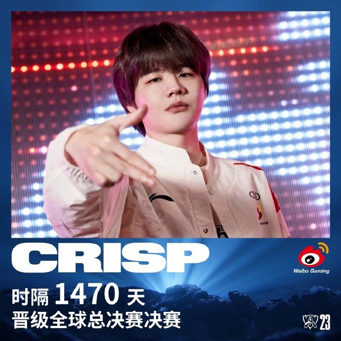 今日比赛WBG战胜BLG后，Crisp时隔1470天晋级全球总决赛决赛……|总决赛_新浪新闻